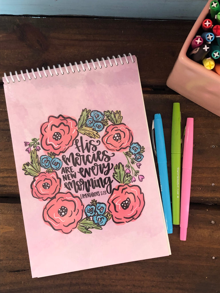 His Mercies are New Notebook – DoodleBugsPaper