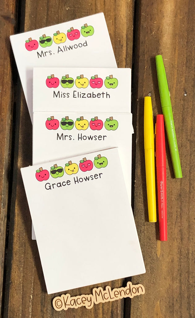 Apple Emojis Personalized Notepad – DoodleBugsPaper