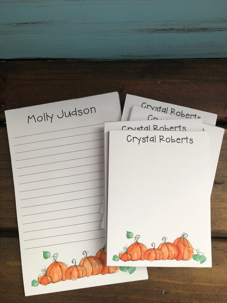 Pumpkin Patch Personalized Notepad – DoodleBugsPaper