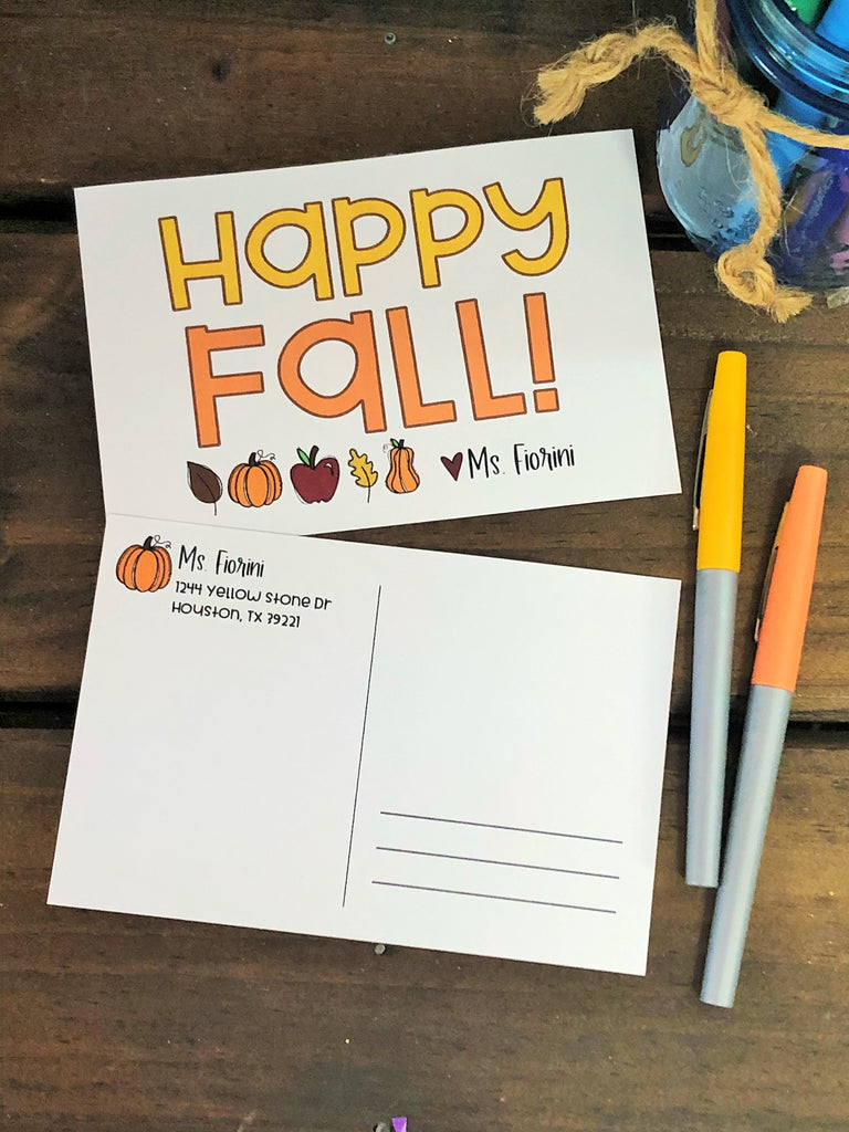 Happy Fall Postcards – DoodleBugsPaper