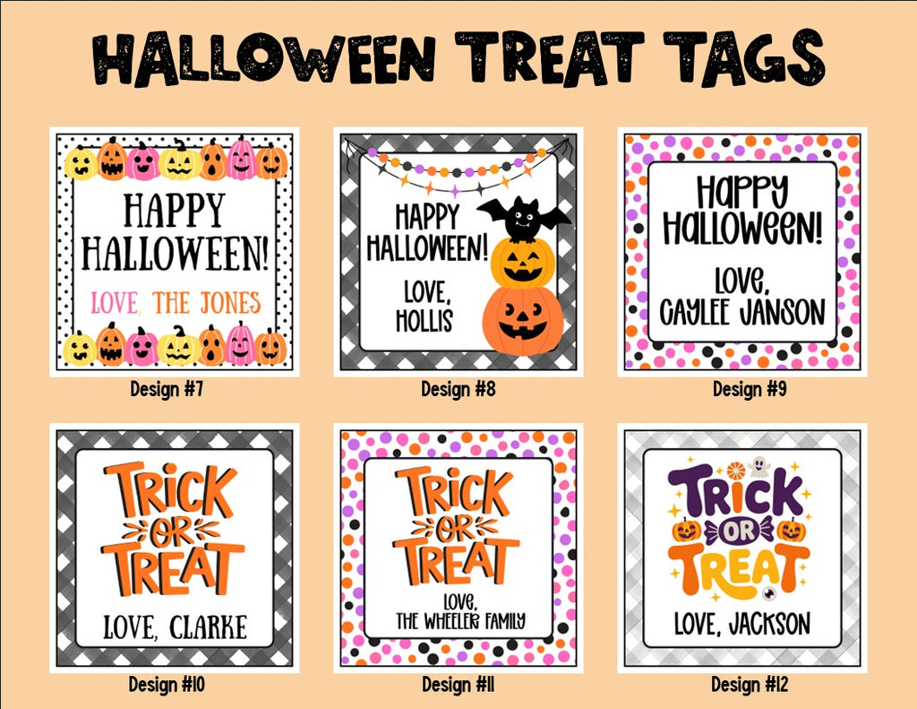 Halloween Treat Tags (18 choices!) – DoodleBugsPaper