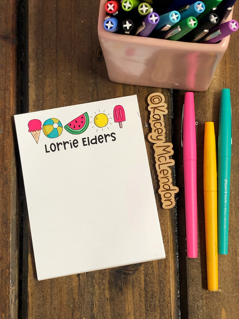 BCBS Summer Personalized Notepad – DoodleBugsPaper
