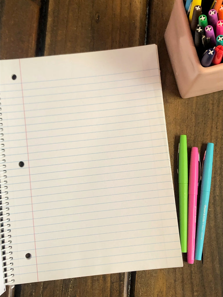 School Supplies (Grade Choice) Personalized Side Spiral Notebook – DoodleBugsPaper