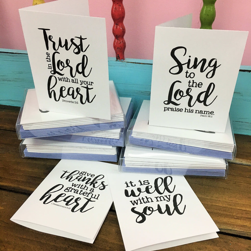 Bible Verse Combo Set Note Cards – DoodleBugsPaper