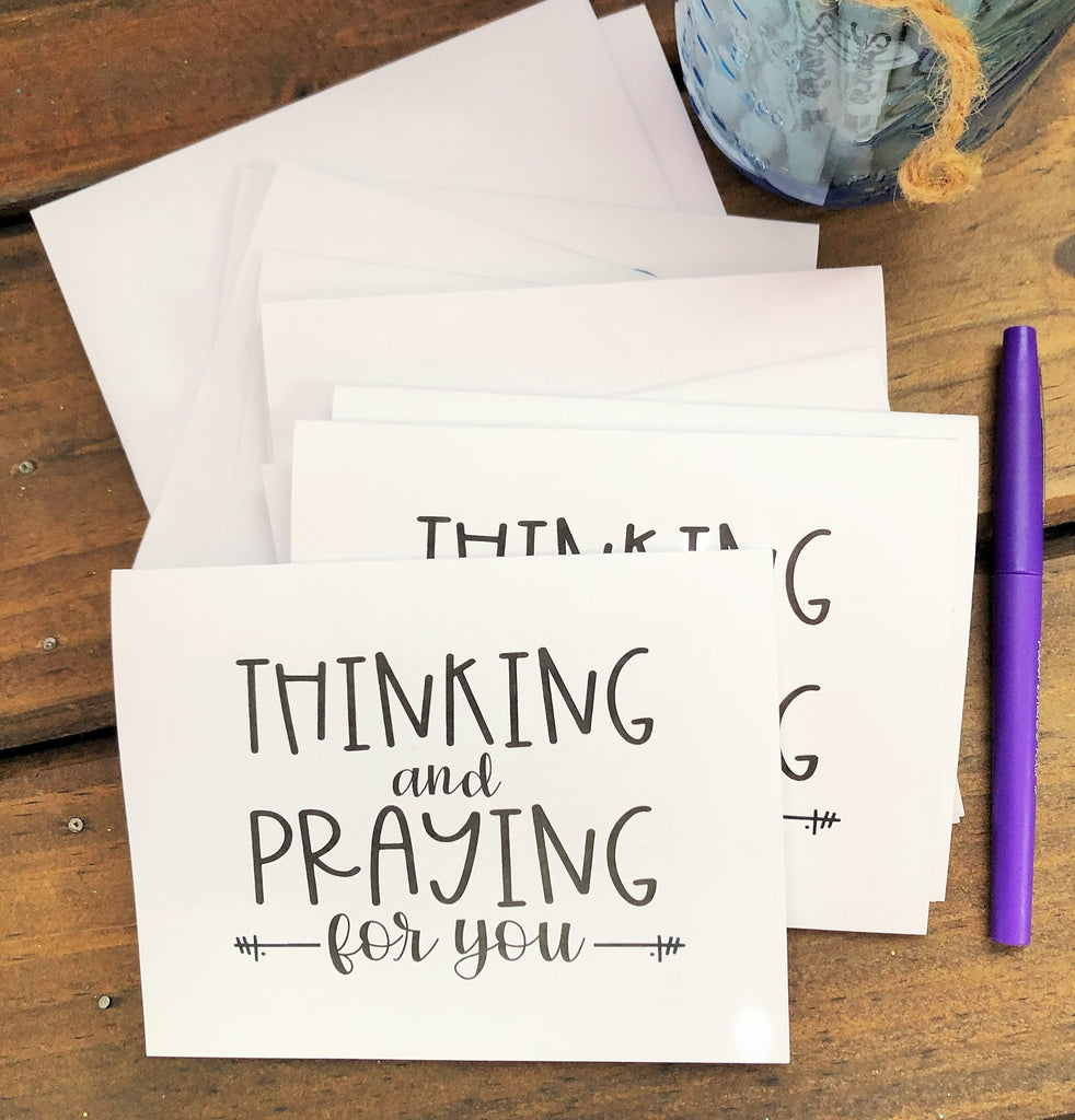Thinking and Praying Note Cards – DoodleBugsPaper