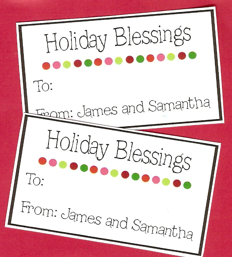 Polka Dot Line Christmas Gift Tags – DoodleBugsPaper
