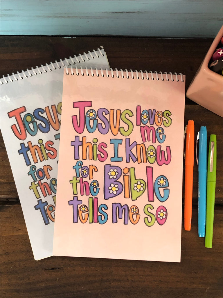 Jesus Loves Me Notebook – DoodleBugsPaper