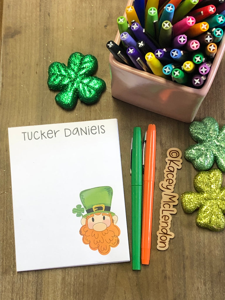 St. Patrick's Day Leprechaun Small Notepad – DoodleBugsPaper