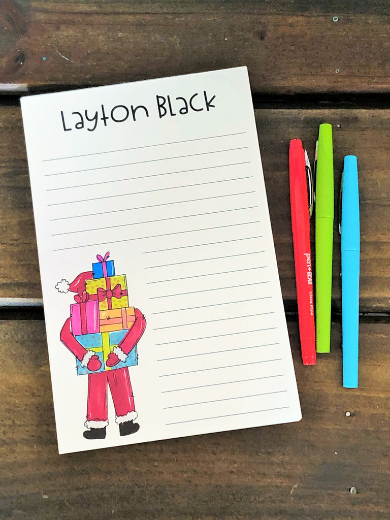 Hiding Santa Personalized Notepad – DoodleBugsPaper