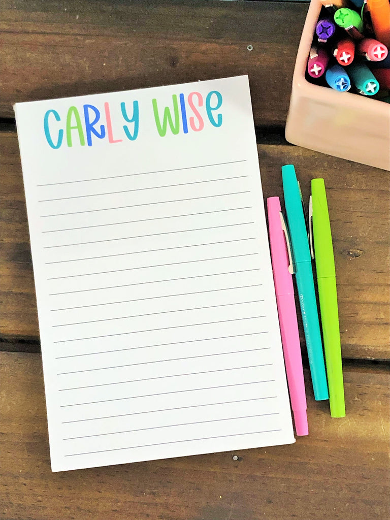 Girly Name Personalized Notepad – DoodleBugsPaper