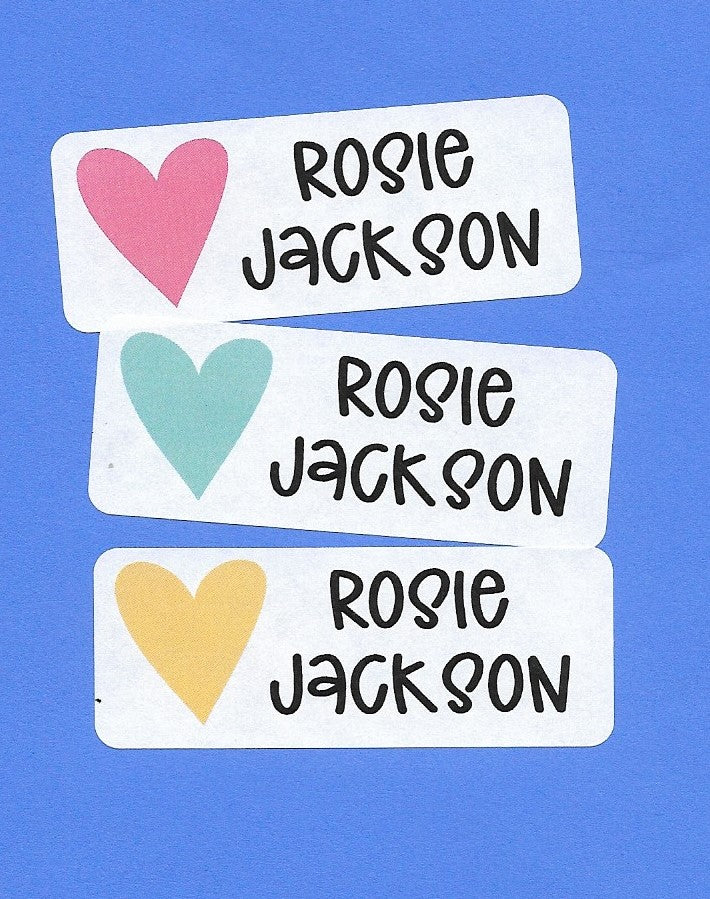 Heart Name Stickers – DoodleBugsPaper