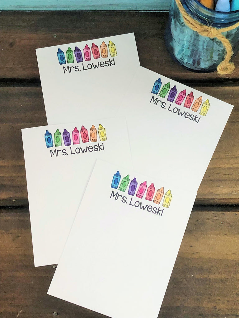 Crayons Personalized Notepad – DoodleBugsPaper