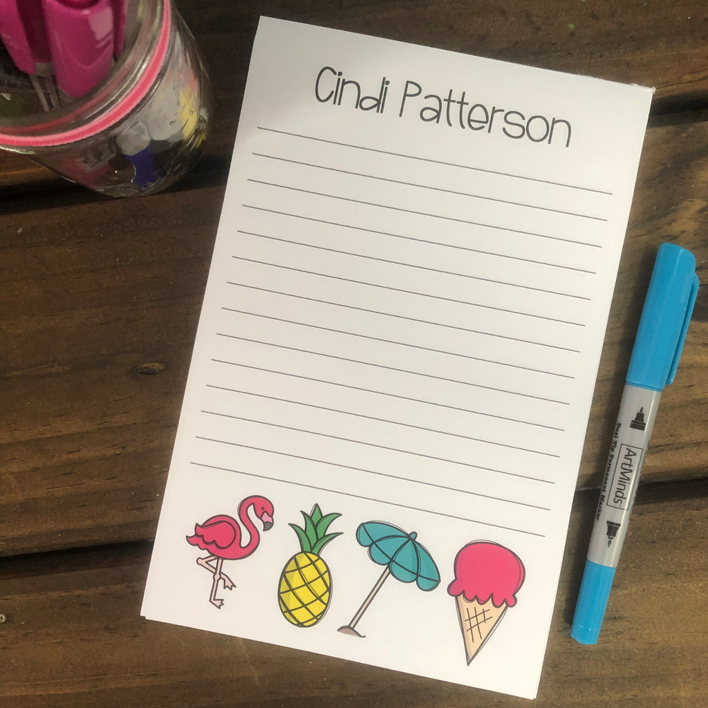 Summer Fun Personalized Notepad – DoodleBugsPaper