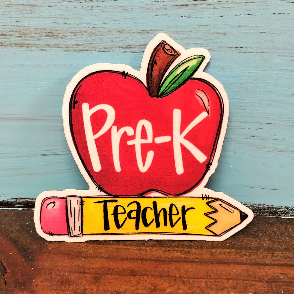 Pre K Teacher Vinyl Waterproof Sticker DoodleBugsPaper Pre K Teacher Vinyl Waterproof Sticker DoodleBugsPaper