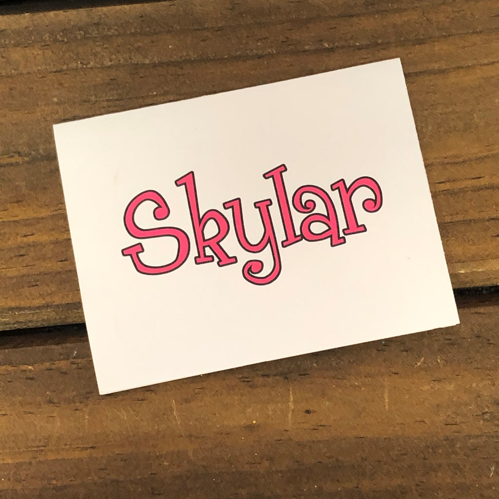 Funky Name Personalized Note Cards – DoodleBugsPaper