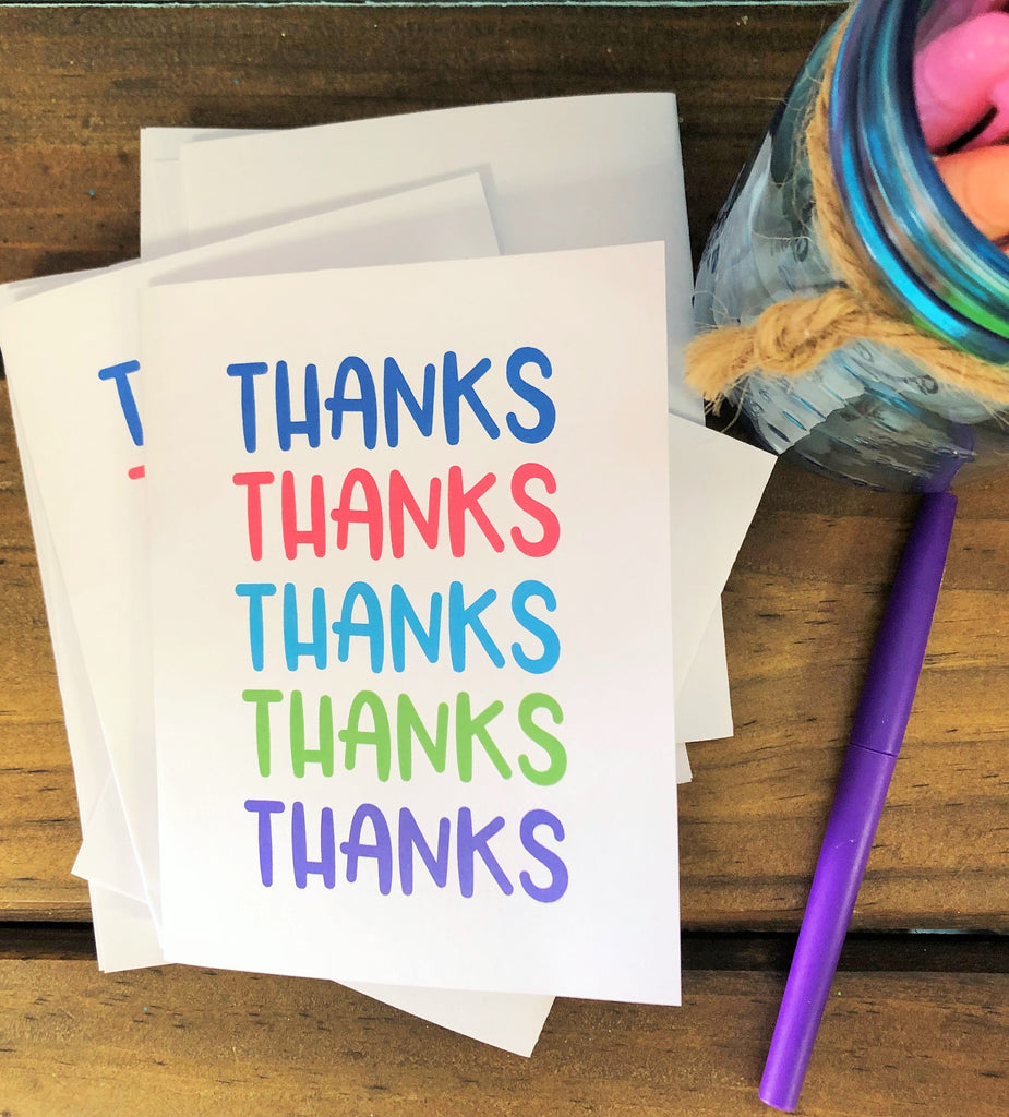 Stacked Thanks Note Cards – DoodleBugsPaper