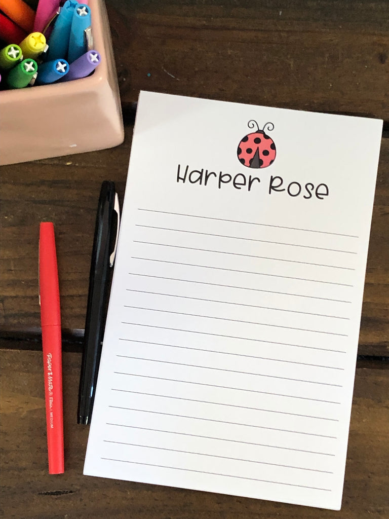 Little Ladybug Personalized Notepad – DoodleBugsPaper