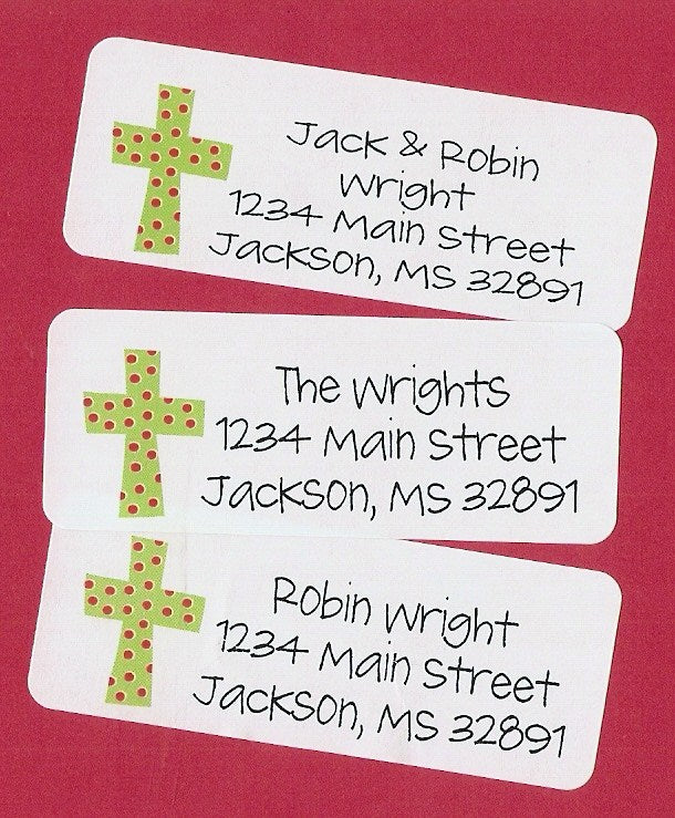 Christmas Cross Address Labels – DoodleBugsPaper