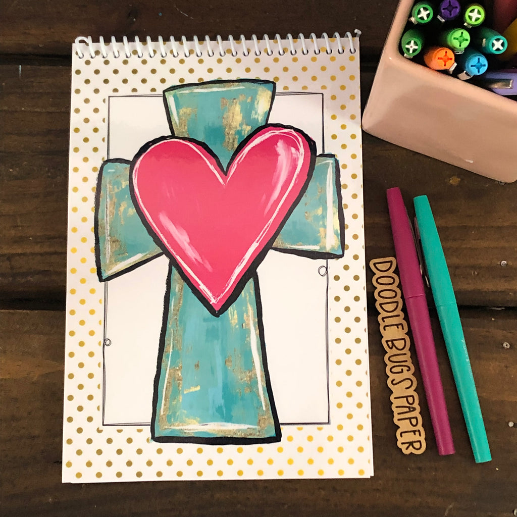 Cross with Heart Notebook – DoodleBugsPaper