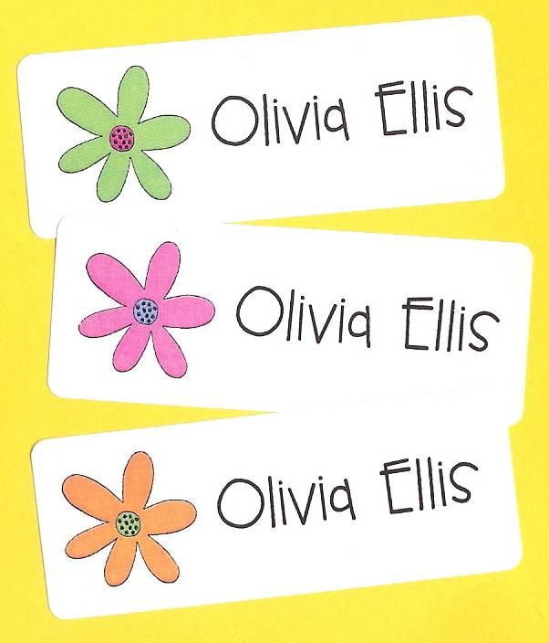 Little Daisy Name Stickers – DoodleBugsPaper