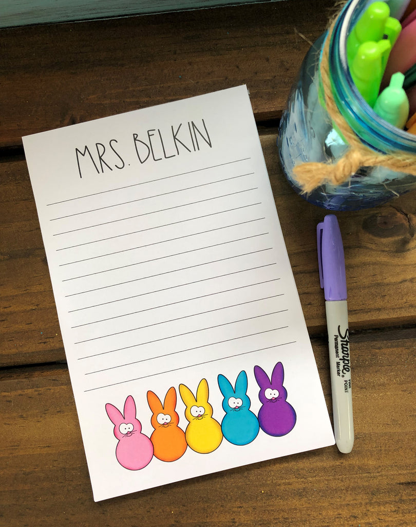 Peeps Easter Personalized Notepad – DoodleBugsPaper