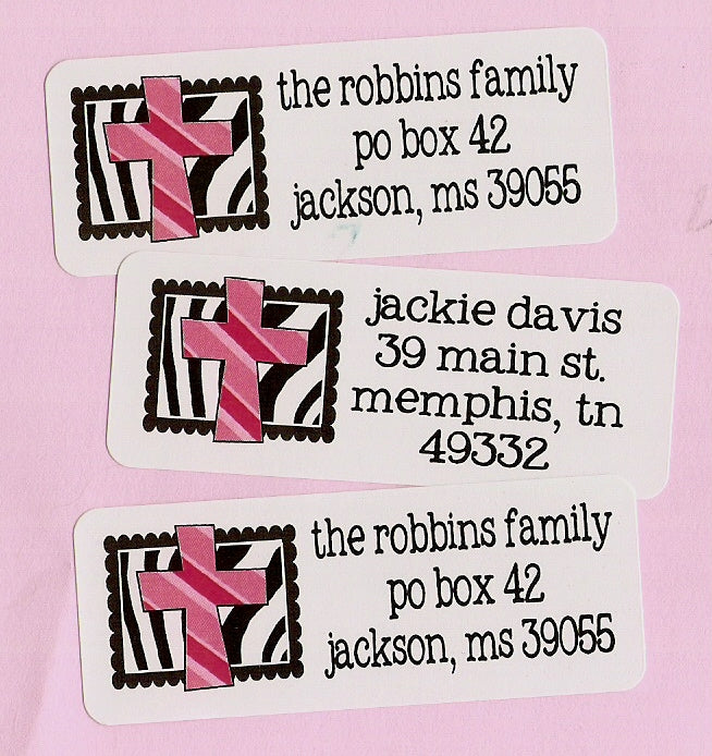 Zebra Cross Address Labels – DoodleBugsPaper