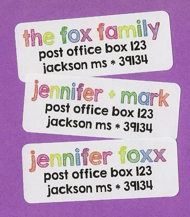 Sketch Name Address Labels – DoodleBugsPaper