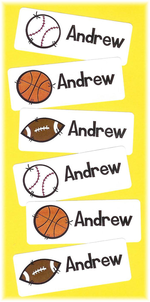 Sports Balls Name Stickers – DoodleBugsPaper