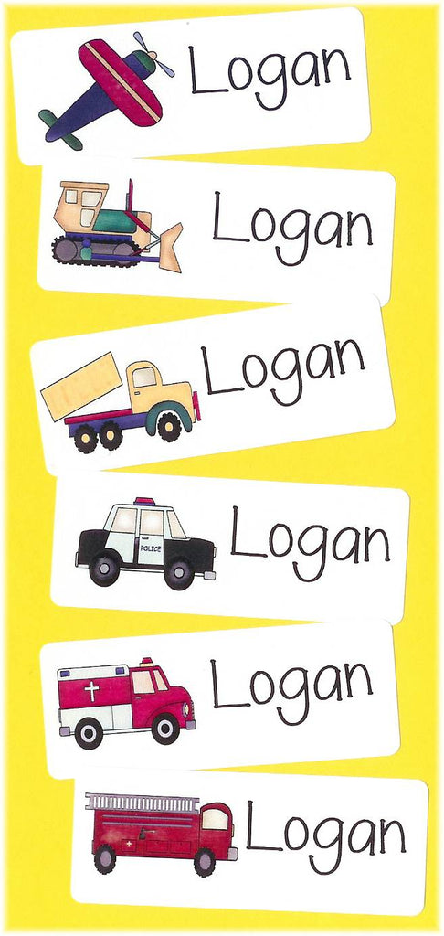 Transportation Name Stickers – DoodleBugsPaper